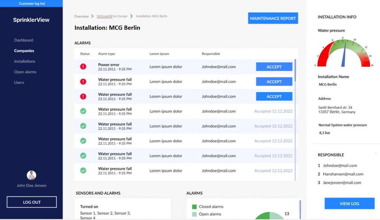 SprinklerView: Advanced Fire Sprinkler Monitoring System